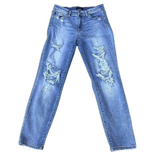 Judy Blue | Jeans | Judy Blue Womens 13 Boyfriend Fit Distressed ...
